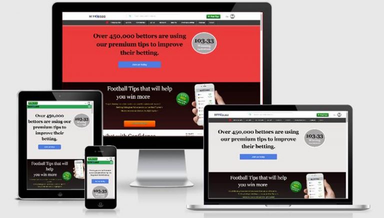 Tipster sports predictor software and website for user